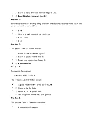 Linux final exam | DOCX