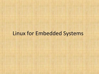 Linux for embedded_systems | PDF