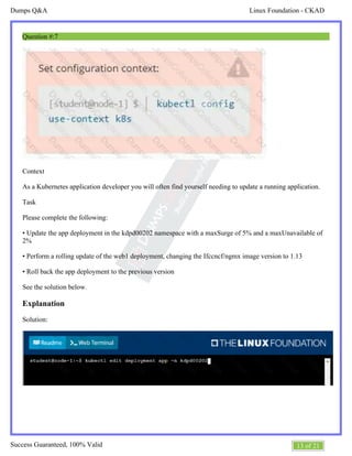 Verified CKAD Exam Questions and Answers | PDF