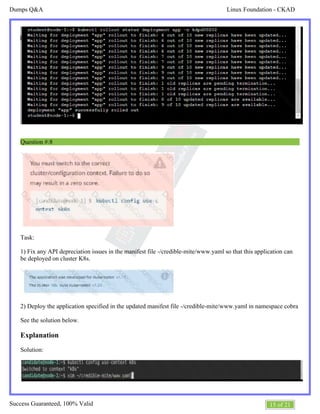Verified CKAD Exam Questions and Answers | PDF
