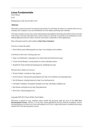 Linux fundamentals | PDF