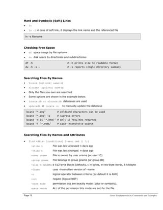 Linux fundamentals commands | PDF