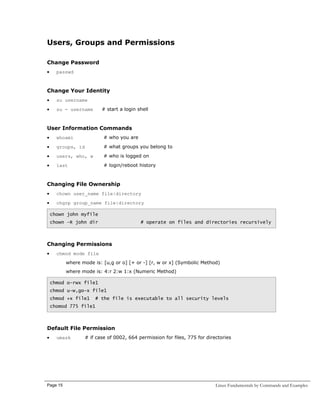 Linux fundamentals commands | PDF