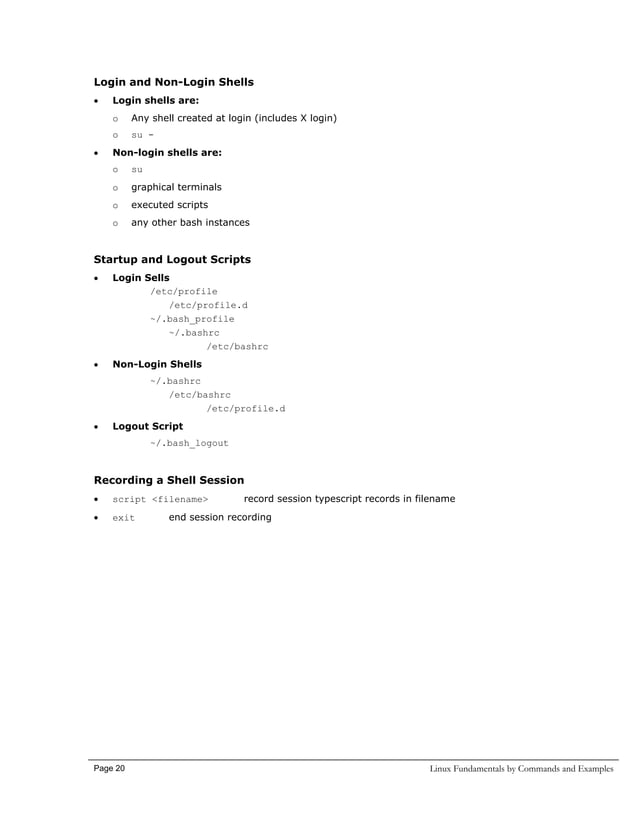 Linux Fundamentals Commands Pdf