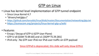 Using GTP on Linux with libgtpnl | PDF