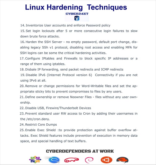 Linux hardening guidelines pdf | PDF