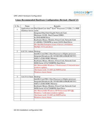 Linux Hardware Configuration | PDF
