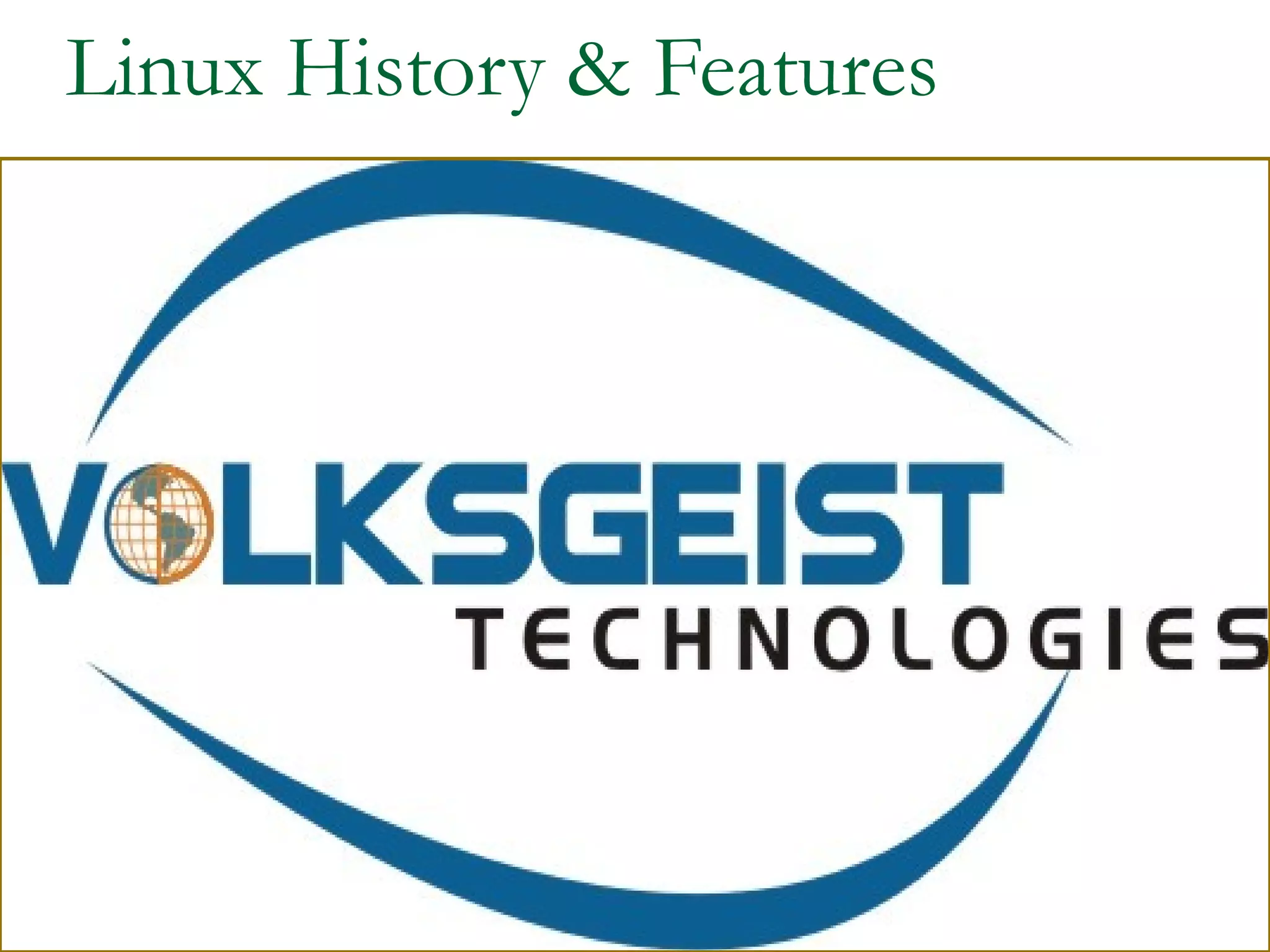 Linux history & features | PPT