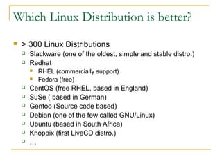 Linux history & features | PPT