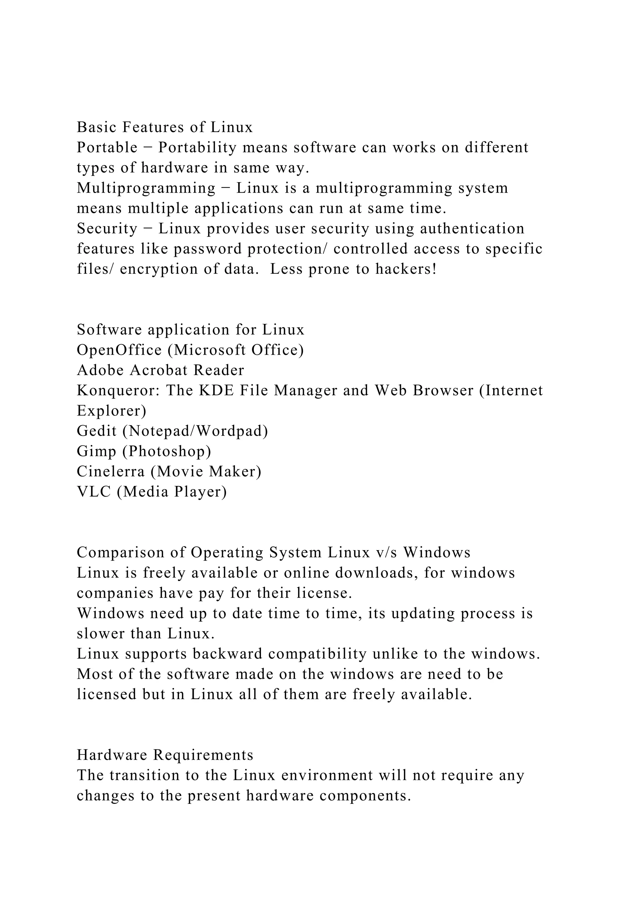 Linux Implementation ProposalRichard JohnsonWhy Linux .docx