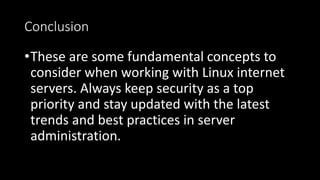 Linux Internet Servers. An overview of the Environment | PPT