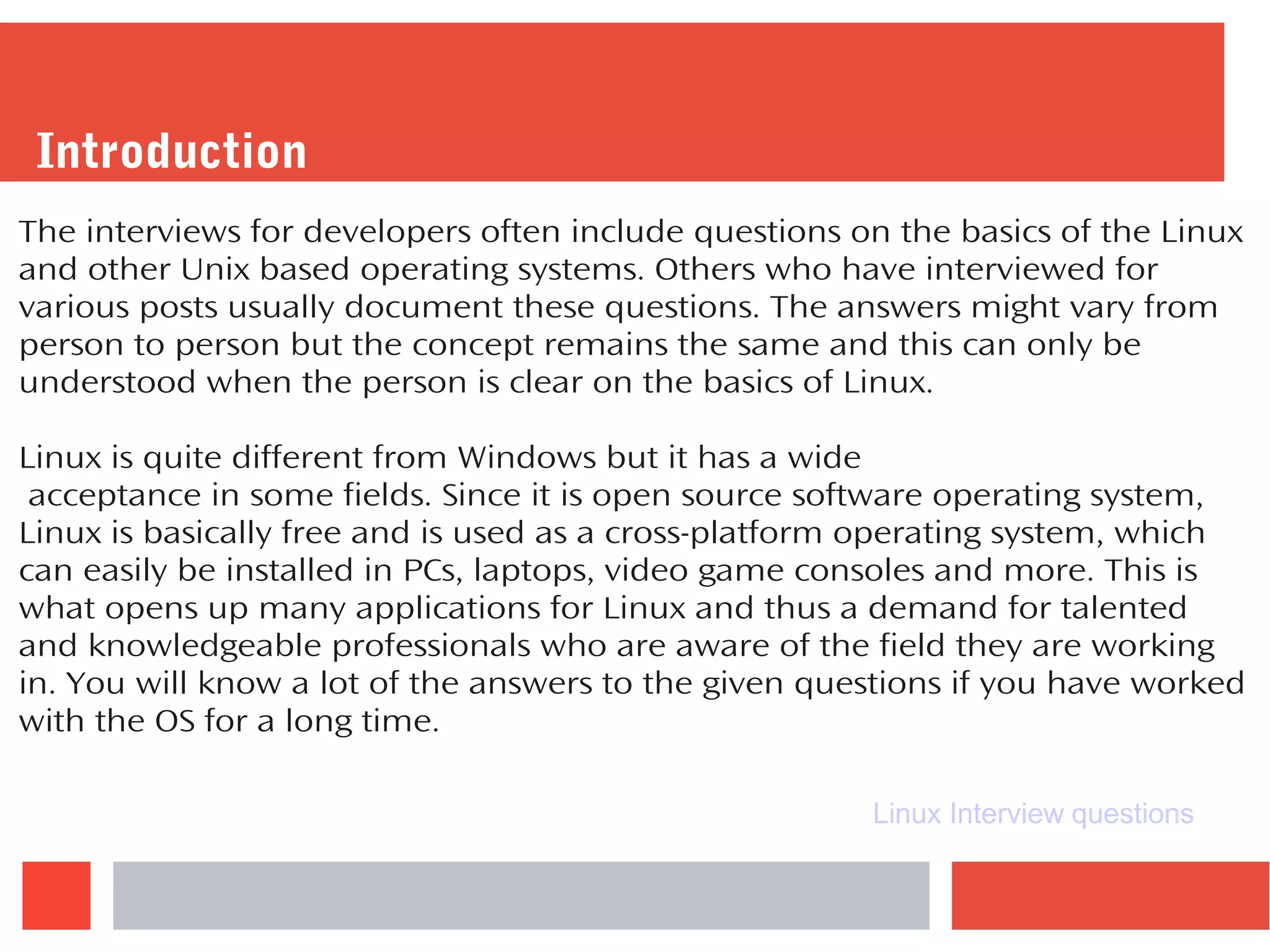 Linux interview questions-ppt | PPT