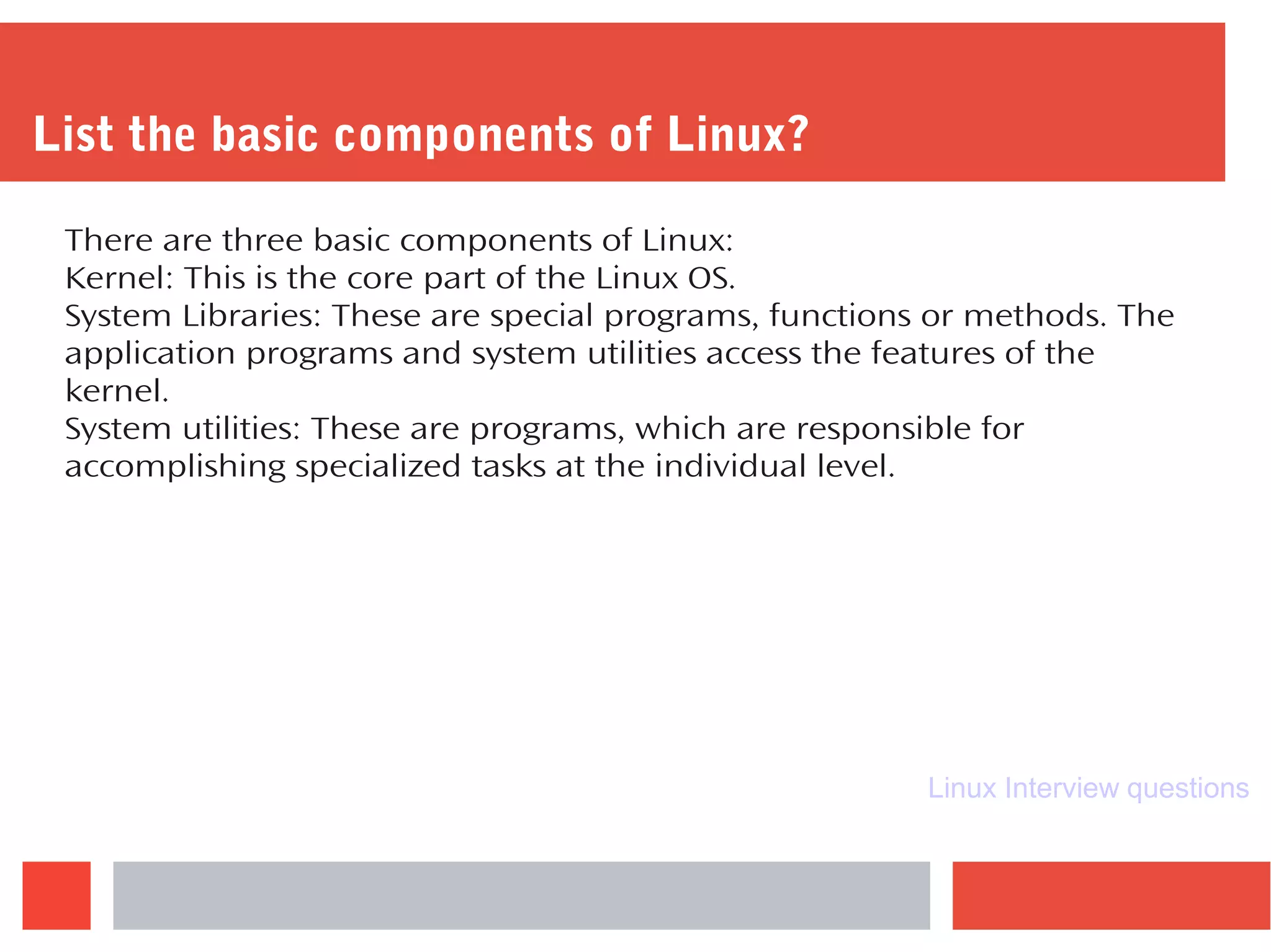 Linux interview questions-ppt | PPT