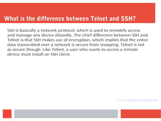 Linux interview questions-ppt | PPT