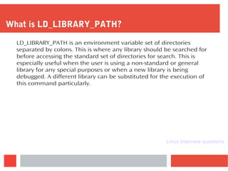 Linux interview questions-ppt | PPT