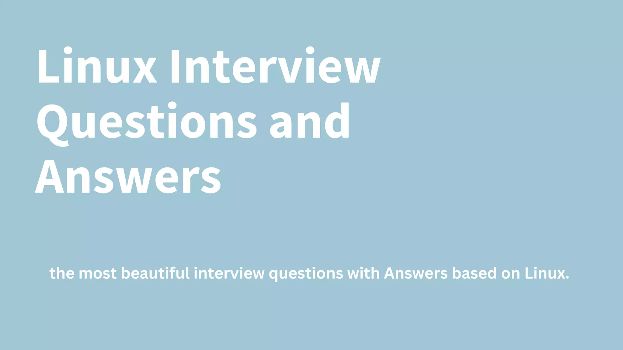 Linux Interview Questions and Answers.pdf | Operating Systems | Computer Software and Applications