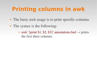Linux intro 4 awk + makefile | PPT