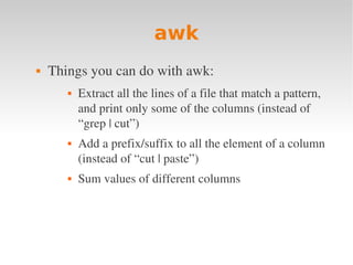 Linux intro 4 awk + makefile | PPT