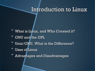 Linux introduction | PPT