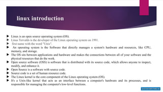 Linux OS Full Details Introduction.pptx | Operating Systems | Computer Software and Applications