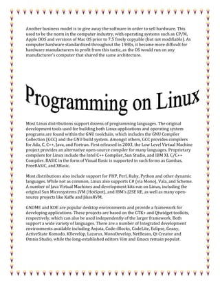 Linux is a unix | DOCX | Operating Systems | Computer Software and Applications