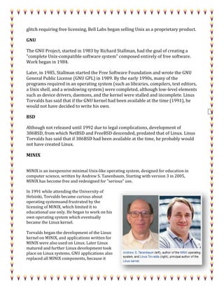 Linux is a unix | DOCX | Operating Systems | Computer Software and ...