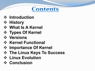 Linux kernel | PPTX