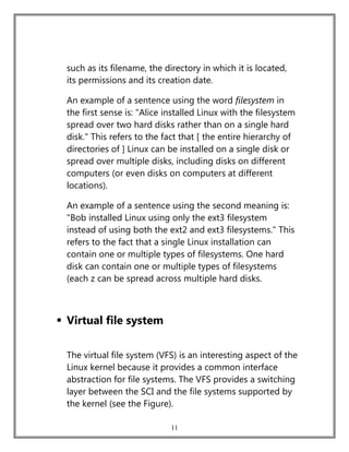 Linux kernel Architecture and Properties | PDF