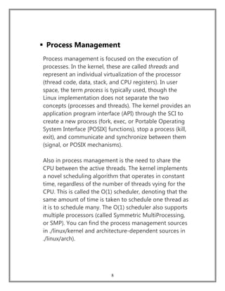 Linux kernel Architecture and Properties | PDF