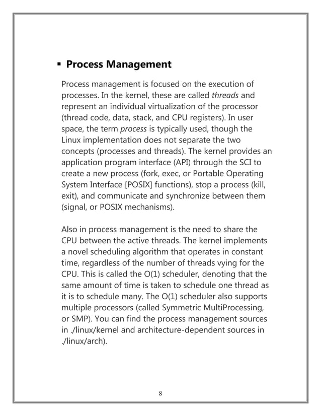 Linux kernel Architecture and Properties | PDF