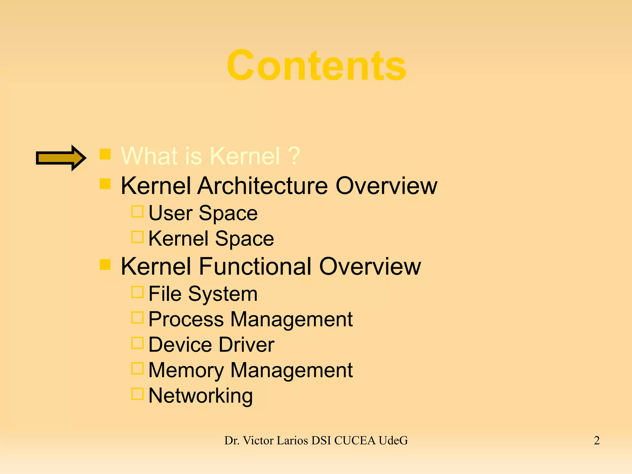 KERNAL ARCHITECTURE | PPT