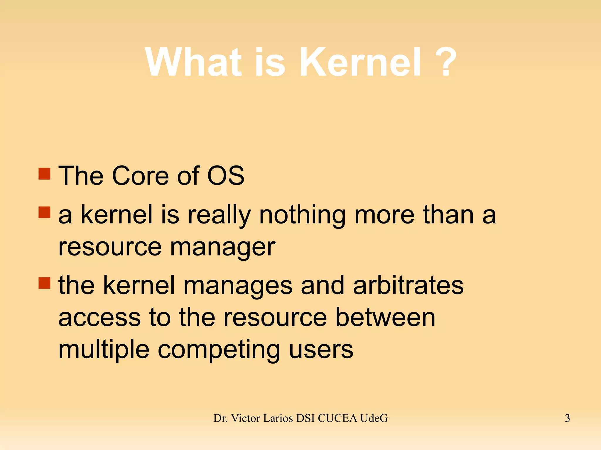 KERNAL ARCHITECTURE | PPT
