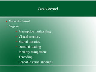 Linux kernel architecture | PDF