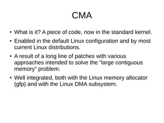 Continguous Memory Allocator in the Linux Kernel | PPT