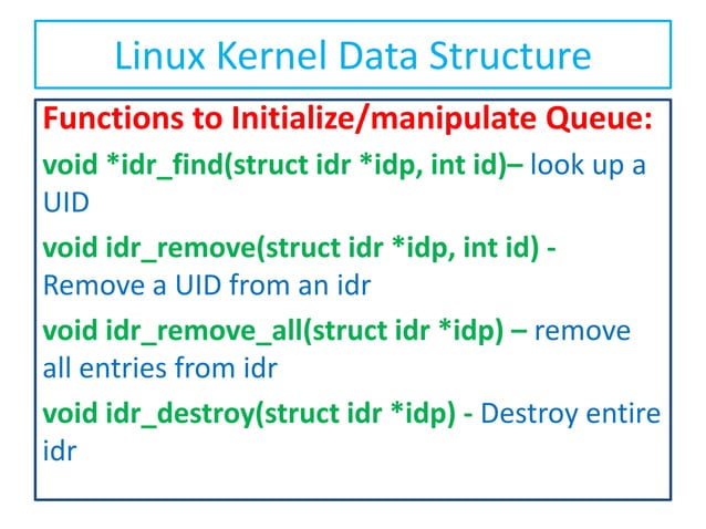Data Structures used in Linux kernel | PPT