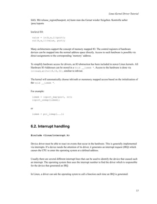 Linux kernel driver tutorial vorlesung | PDF