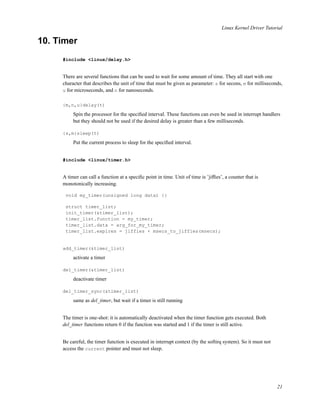 Linux kernel driver tutorial vorlesung | PDF