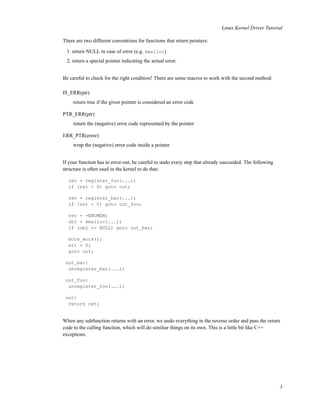 Linux kernel driver tutorial vorlesung | PDF