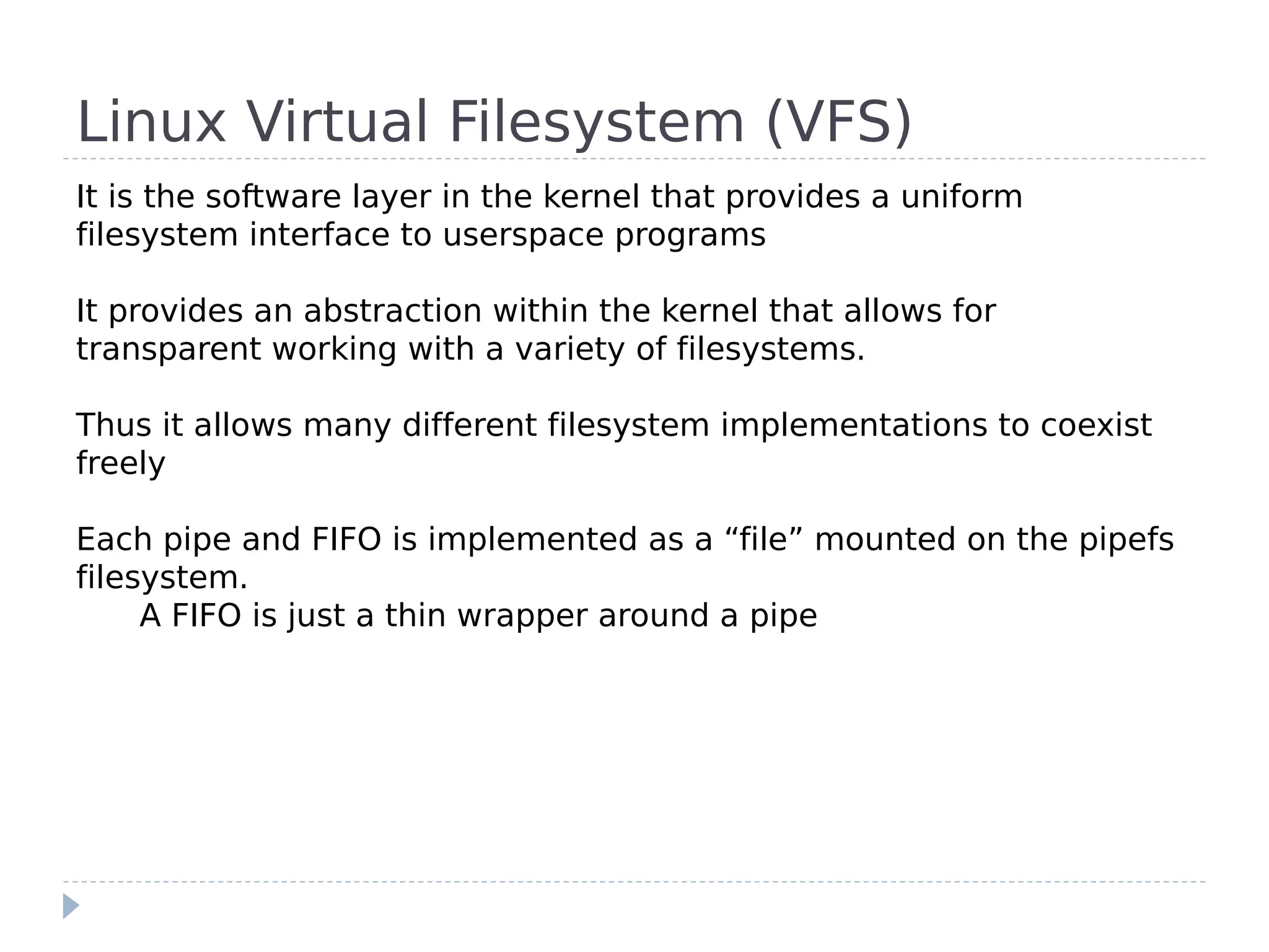 The Linux Kernel Implementation of Pipes and FIFOs | PDF