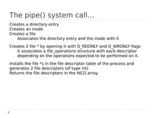 The Linux Kernel Implementation of Pipes and FIFOs | PDF