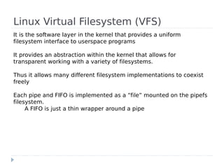 The Linux Kernel Implementation of Pipes and FIFOs | PDF