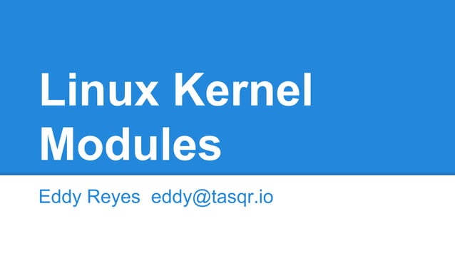 Linux kernel modules | PDF | Operating Systems | Computer Software and Applications
