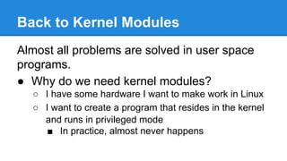 Linux kernel modules | PDF