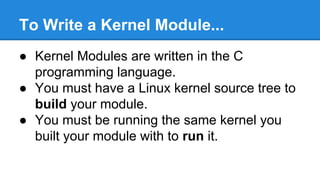 Linux kernel modules | PDF