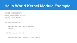 Linux kernel modules | PDF