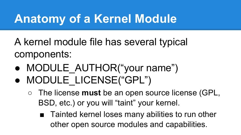 Linux kernel modules