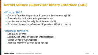 Linux kernel status in RISC-V | PPT