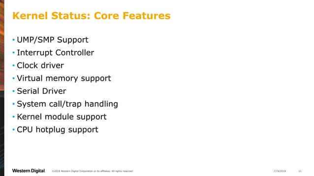 Linux kernel status in RISC-V | PPT