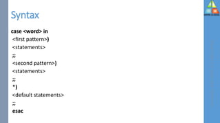 Control flow and related shell cripts | PPT