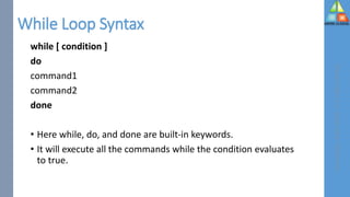 Control flow and related shell cripts | PPT